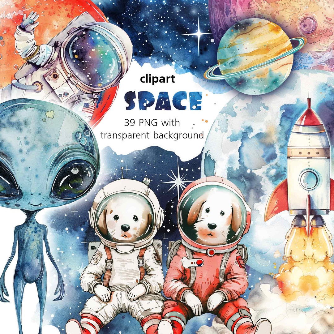 Cute Astronaut Png Clipart Transparent Background,planets Solar System ...