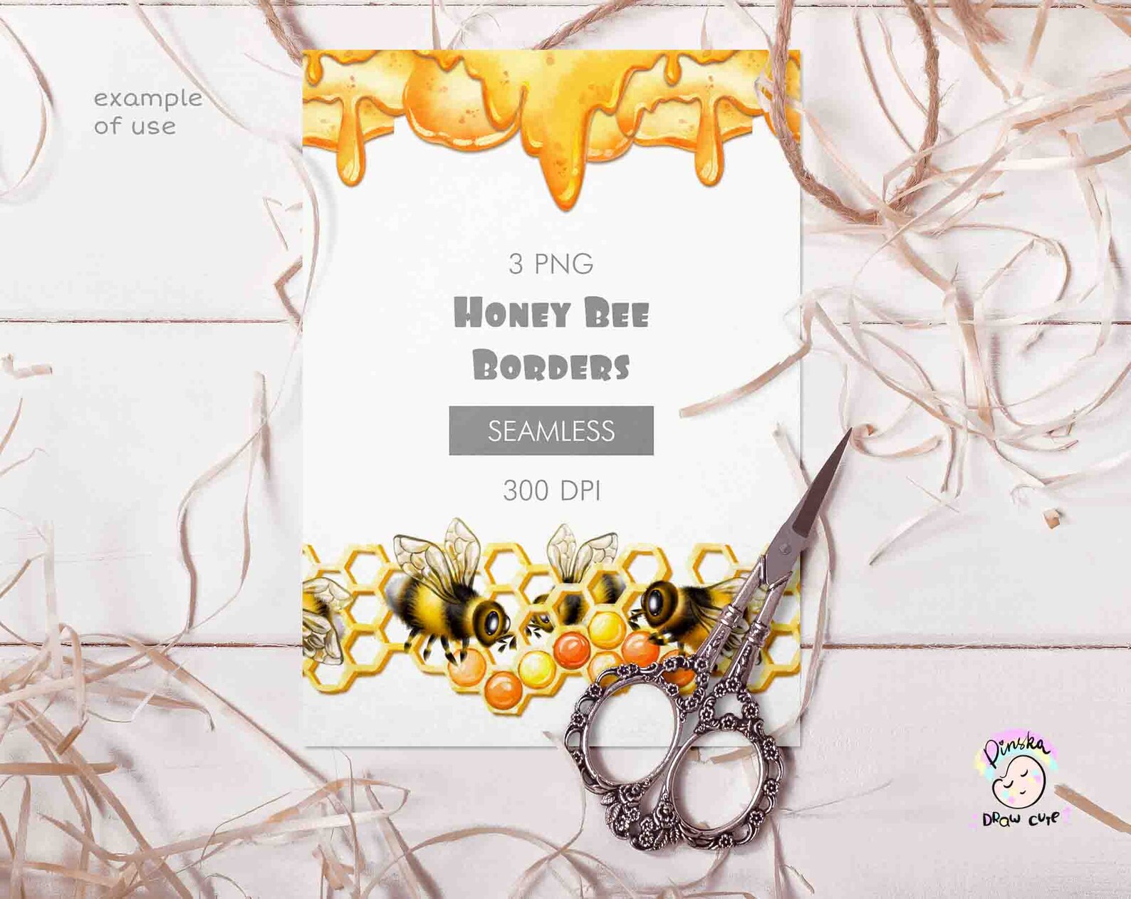 Bee Png Border Clipart Honey Seamless Border Png Files,cute Bee Digital ...
