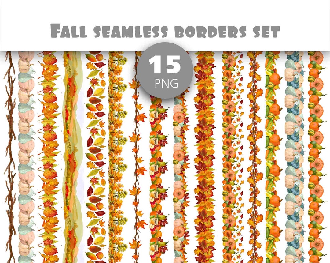 Fall Clipart Png Seamless Files Autumn Border Png Clipart,fall Floral ...