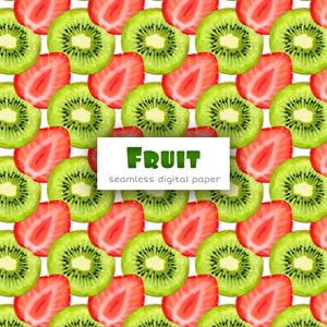 Fruit Digital Paper Pack Commercial Usefruit Seamless Pattern | Etsy