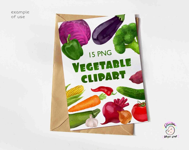 Summer Vegetable Clipart Setvegetable Png Illustration - Etsy