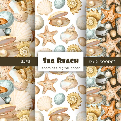 Printable Background-summer Digital Paper-beach - Etsy