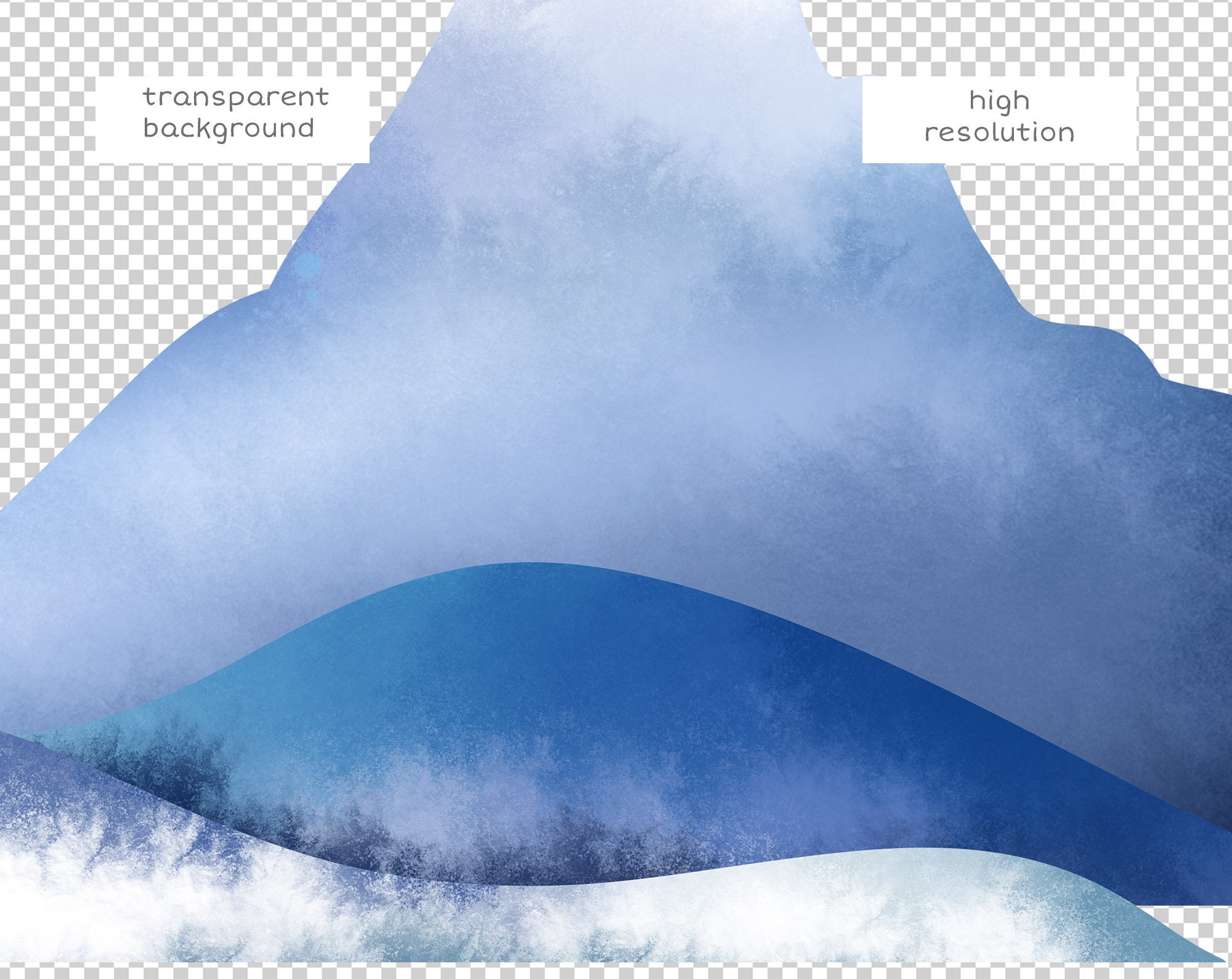 Winter Snow Clipart Christmas Png Border Clipart Winter - Etsy