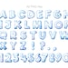 Winter Alphabet Clipart Snow Letters and Numbers Png Files,frozen ABC ...