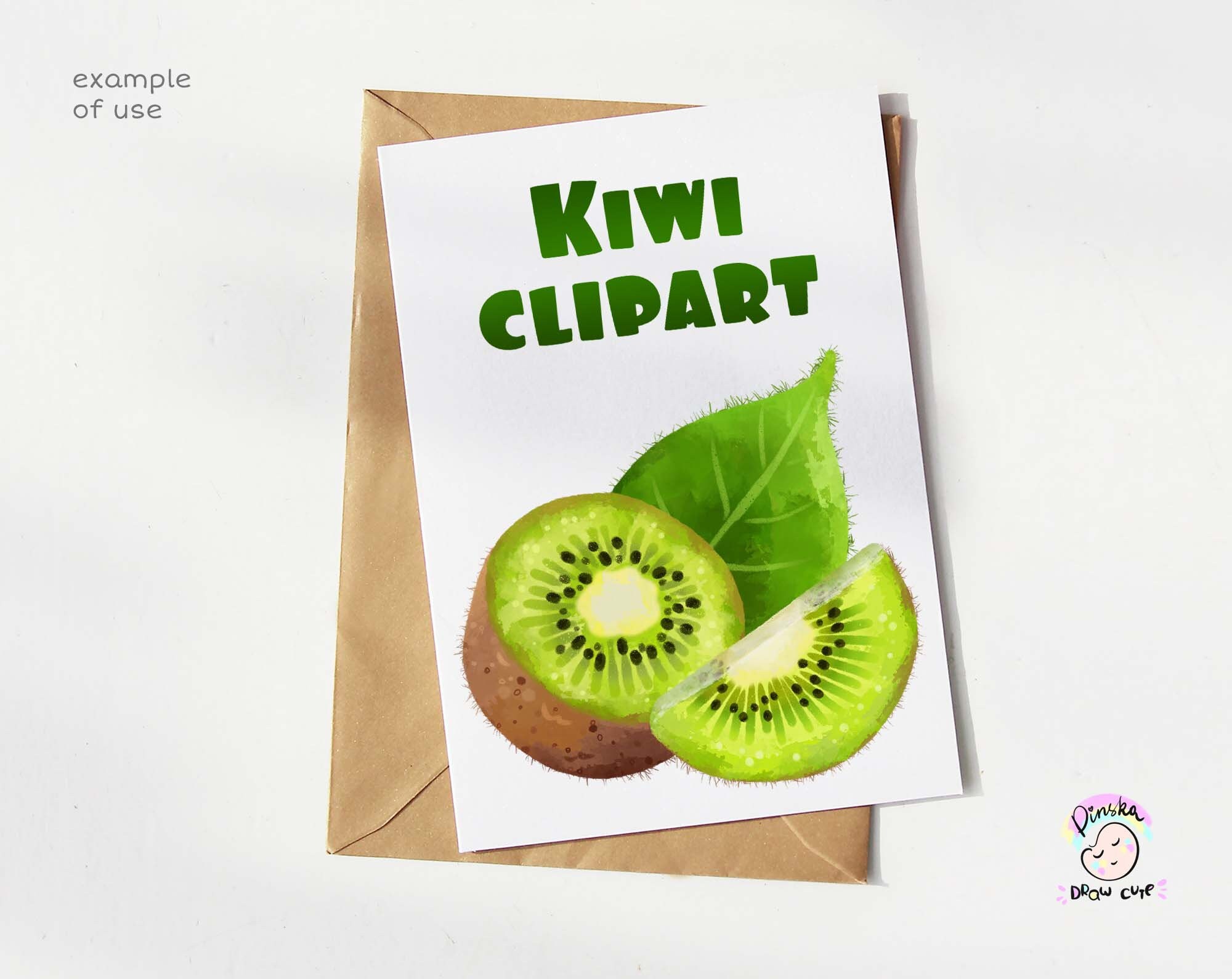 Kiwi Fruit Png Clipart Instant Downloadcute Kiwi Digital - Etsy Canada