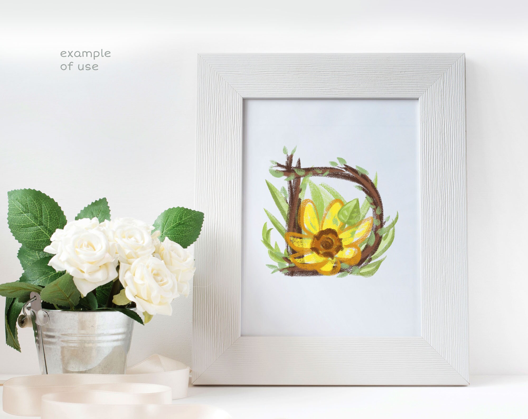 Sunflower Alphabet Clipart Png Files, Floral Abc Alphabet Letters Png ...