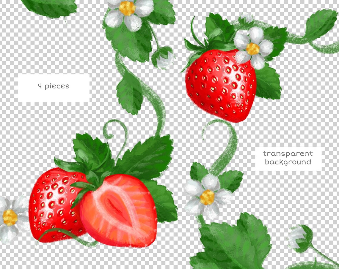 Strawberry Border Clipart Png Files Rectangle Digital Frames Png ...