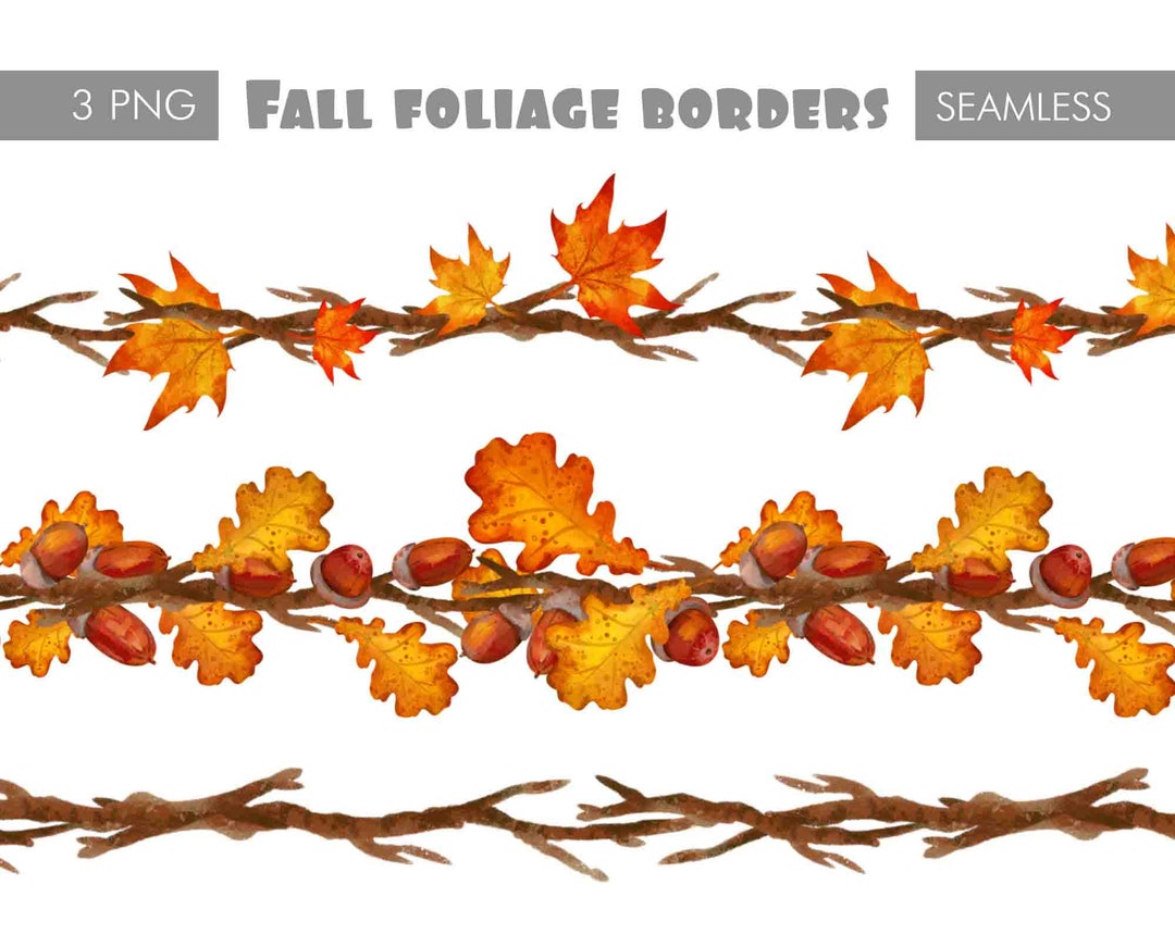 Fall Leaves Png Clipart Autumn Seamless Borders Png,fall Red Maple Png ...