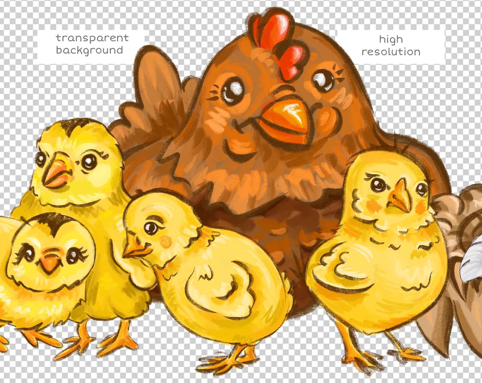 Chicken Border Clipart Png Digital Download,hen Seamless Border Files ...