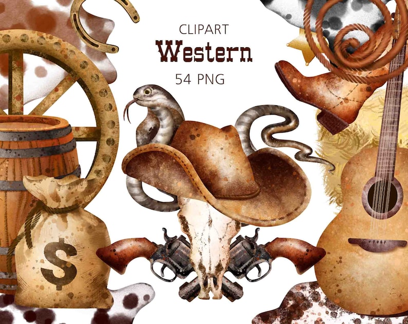 Png Western Clipart Cowboy Png Country Clipart Wild West - Etsy