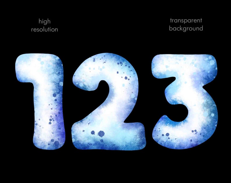 Winter Alphabet Clipart Snow Letters and Numbers Png - Etsy