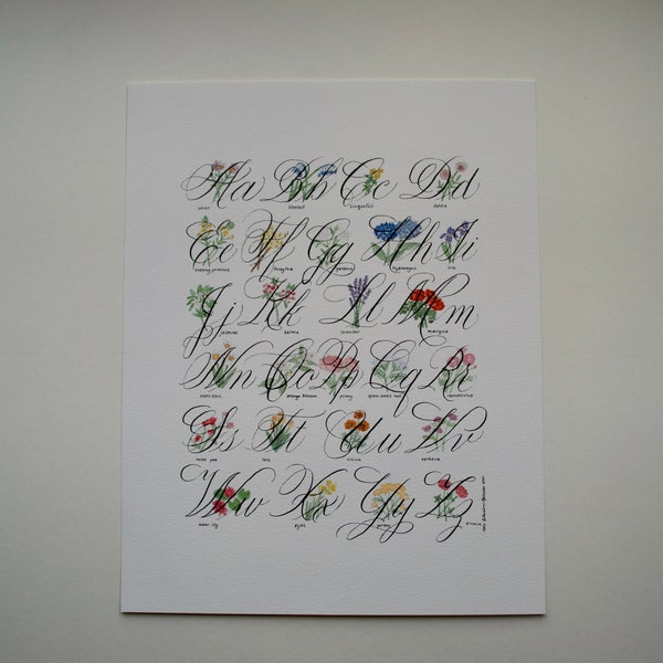 Floral Calligraphy - Etsy
