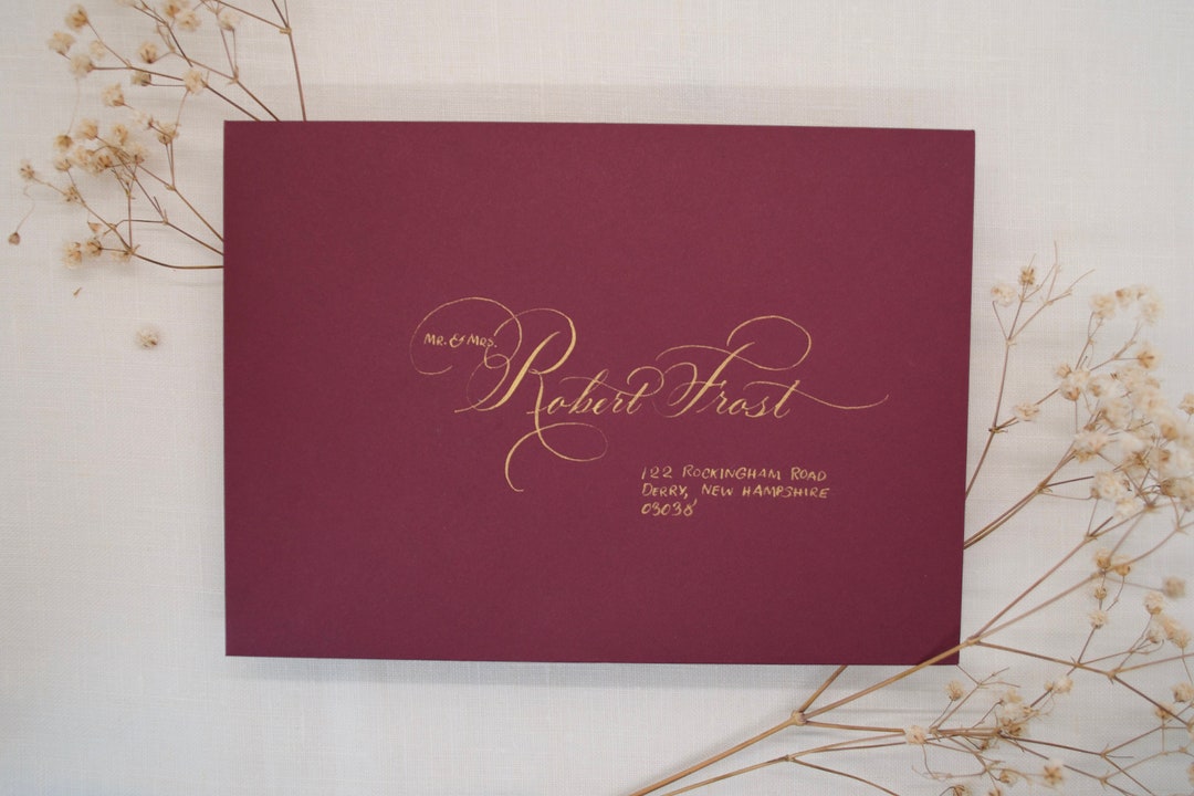 Custom Calligraphy Envelopes Perfect for Wedding, Holiday, and Party ...