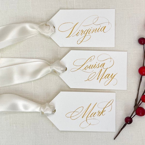Calligraphy Tags - Etsy