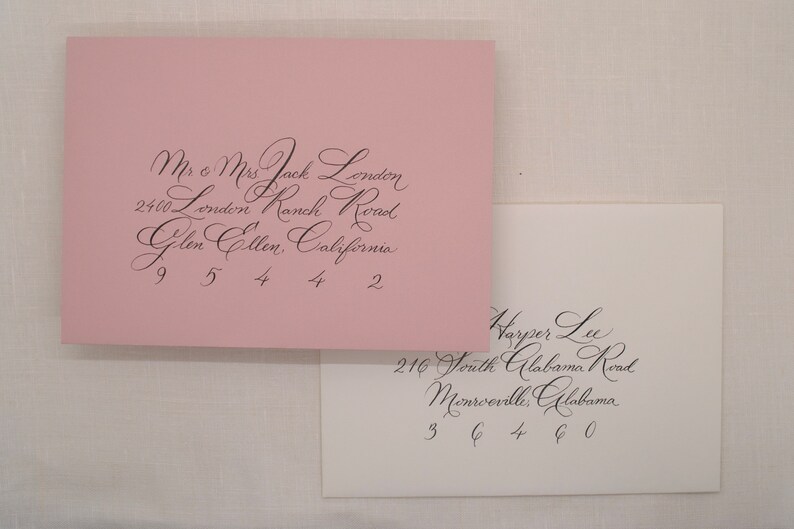 Custom Calligraphy Envelopes Perfect for Wedding Holiday - Etsy