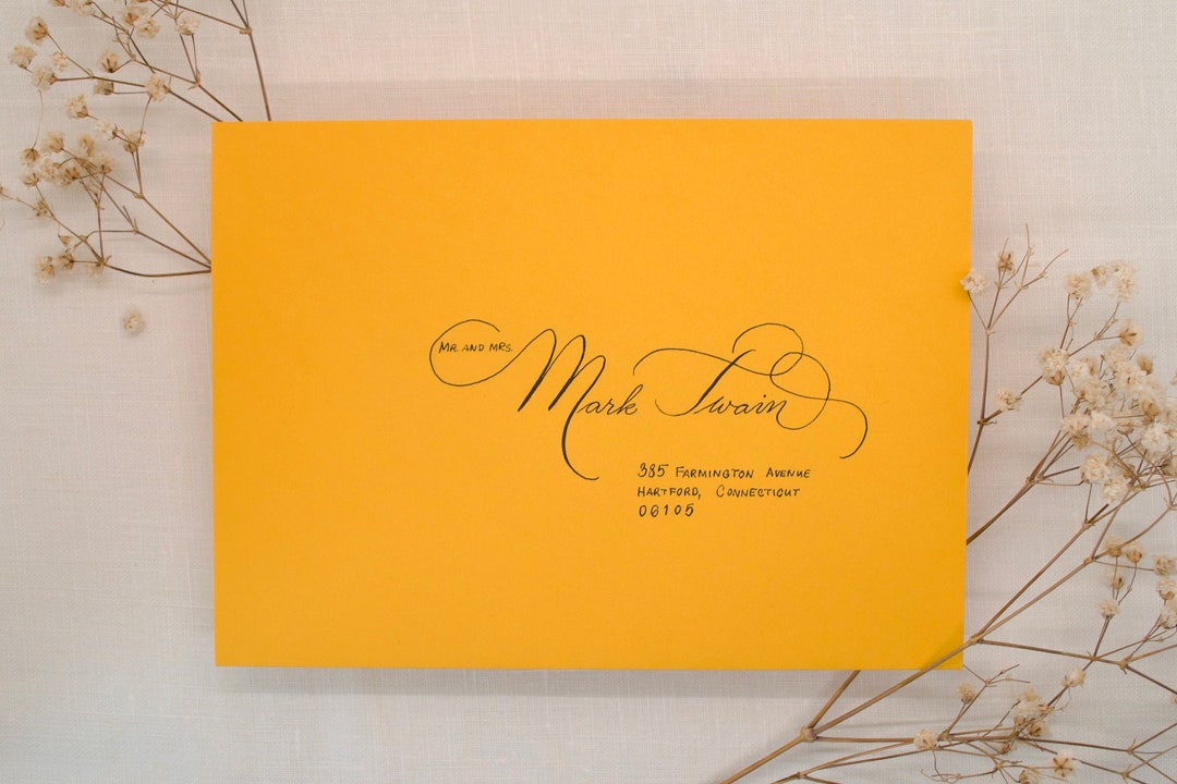 Custom Calligraphy Envelopes Perfect for Wedding, Holiday, and Party ...