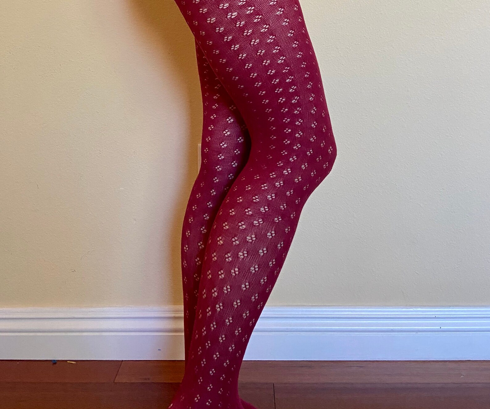 Floral Pattern Pointelle Tights Hosiery Pantyhoseboot Socks - Etsy