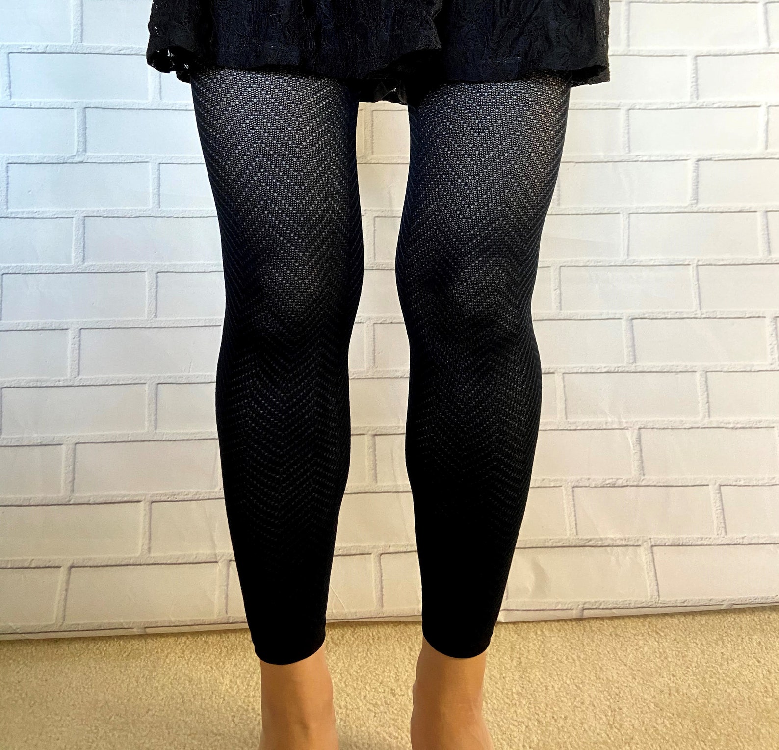 Newzigzag Footless Tights for Women Choice of Black Burgundy - Etsy