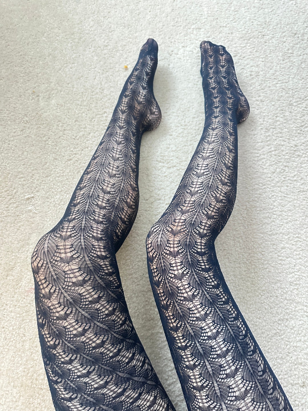 Tights for Women Lines Mesh Sexy Black Tights Peacock Pattern, Tights for Girls, Legging, Dress ...