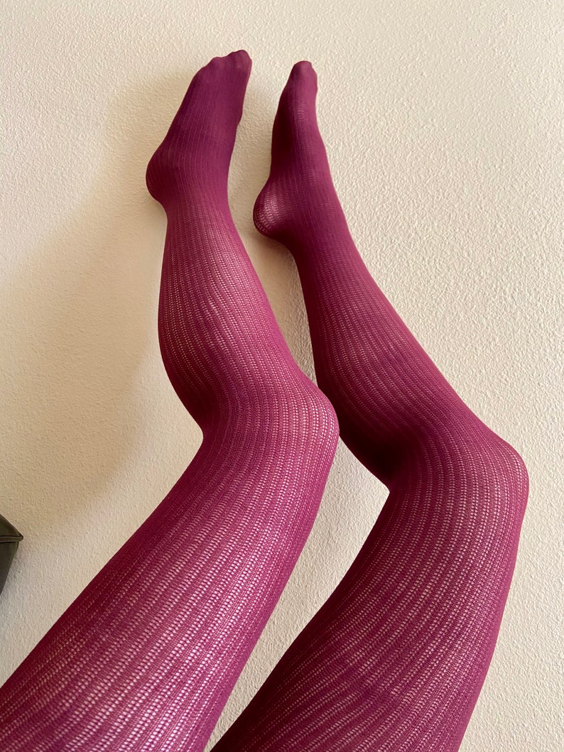 Basic Stripe Pointelle Waist Tights Pantyhose Gift for Her | Etsy