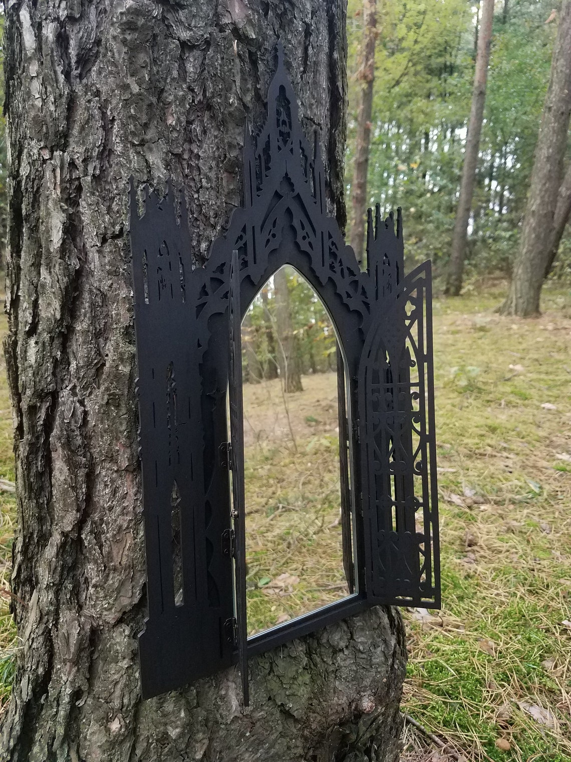 Gothic Mirror Gate Mirror Medieval Gate Mirror | Etsy UK