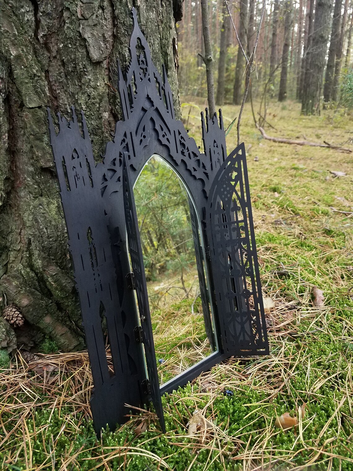 Gothic Mirror Gate Mirror Medieval Gate Mirror - Etsy