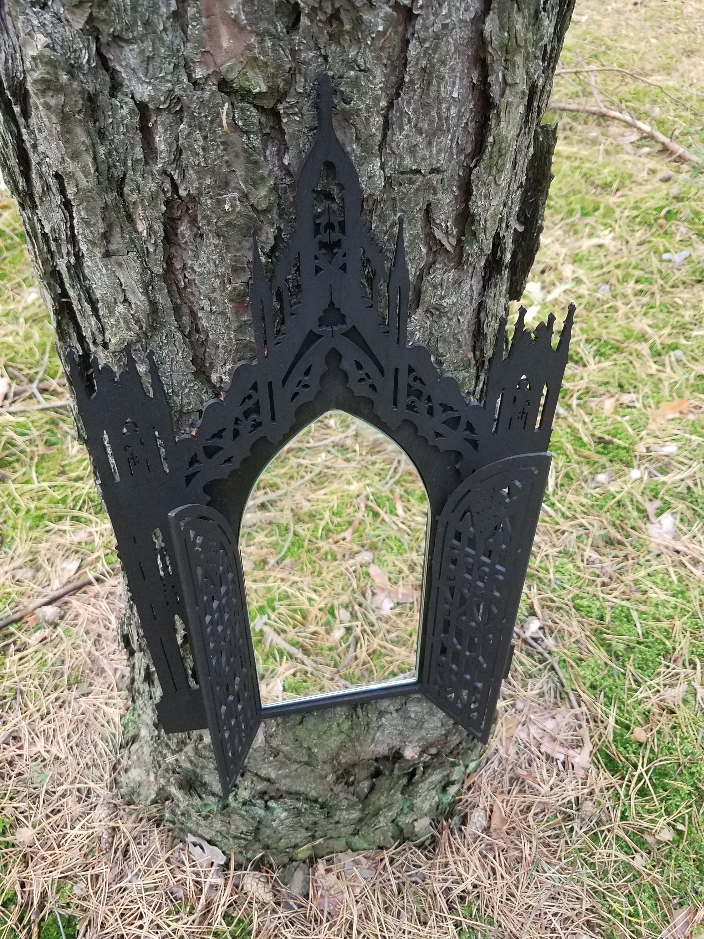Gothic Mirror Gate Mirror Medieval Gate Mirror | Etsy UK