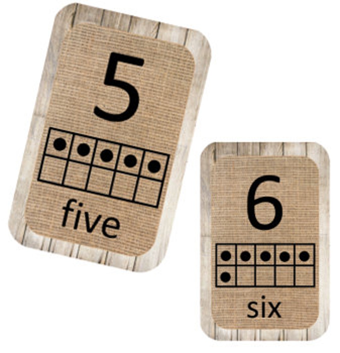Number Cards 1-10 Tens Frame Black - Etsy