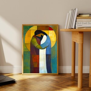 Abstract Embrace Wall Art, Spiritual Hug Painting, Digital Download ...
