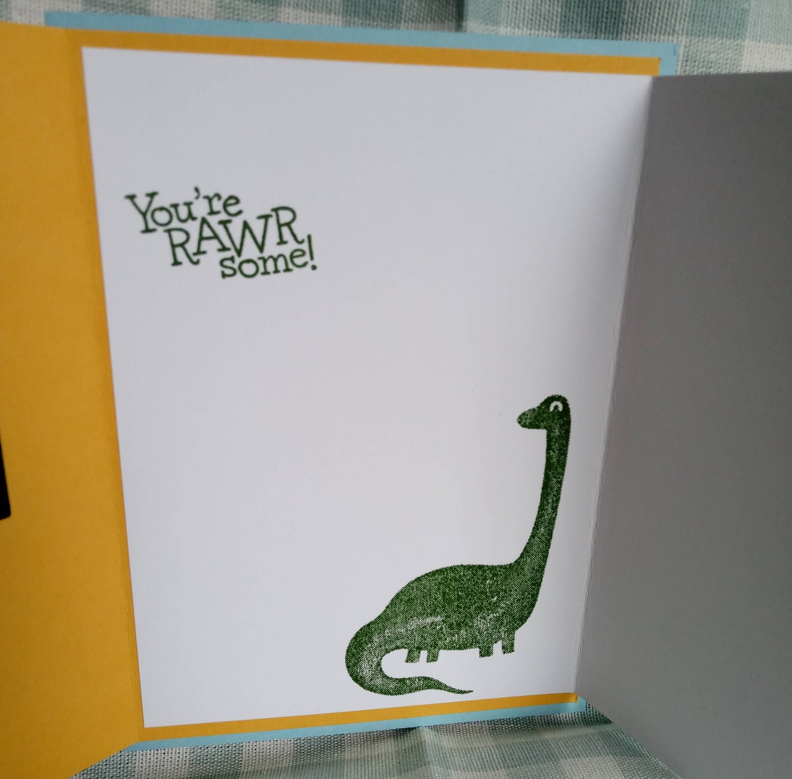 Dinosaur Birthday Card Handmade - Etsy Denmark