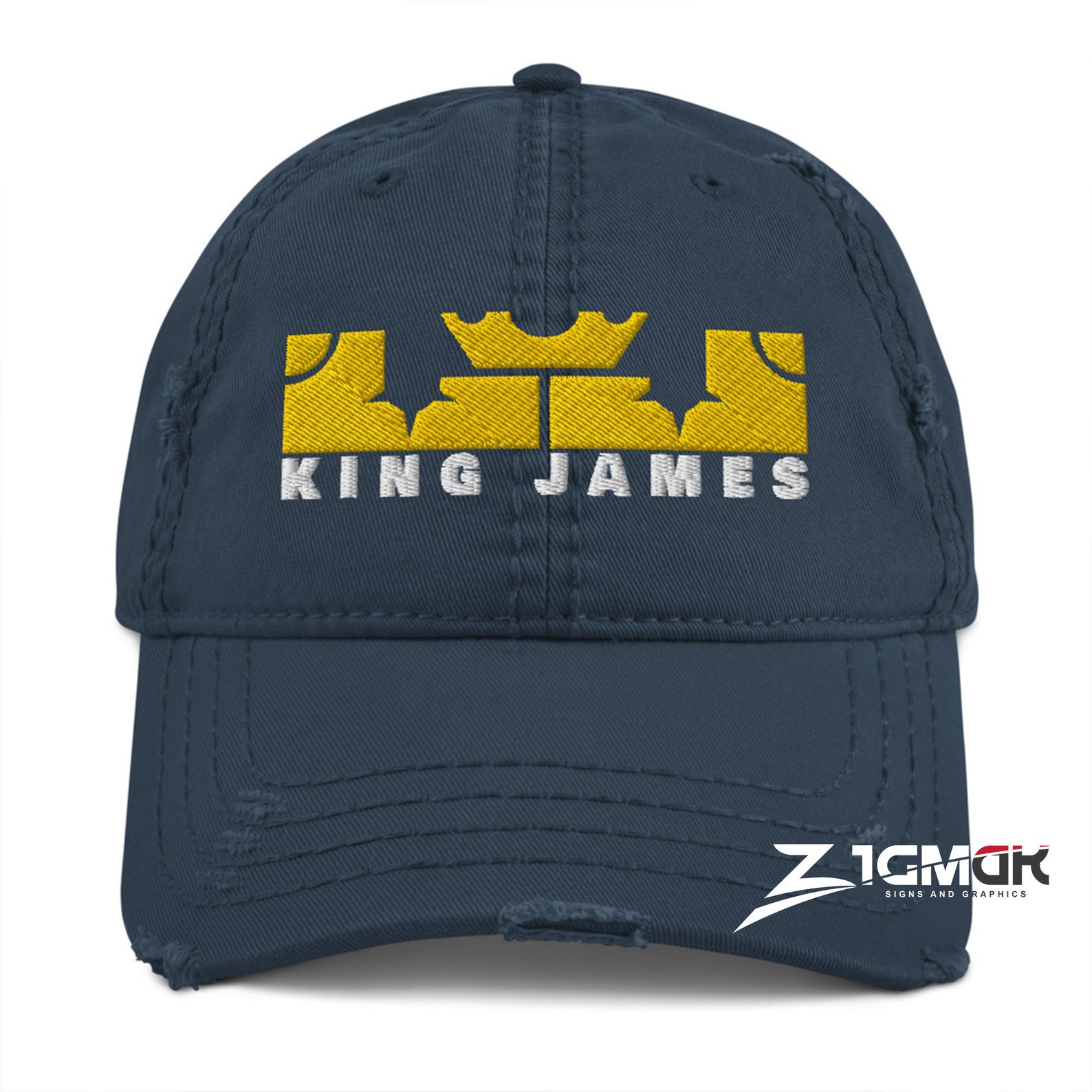 King James Logo Distressed Vintage Dad Hat | Etsy