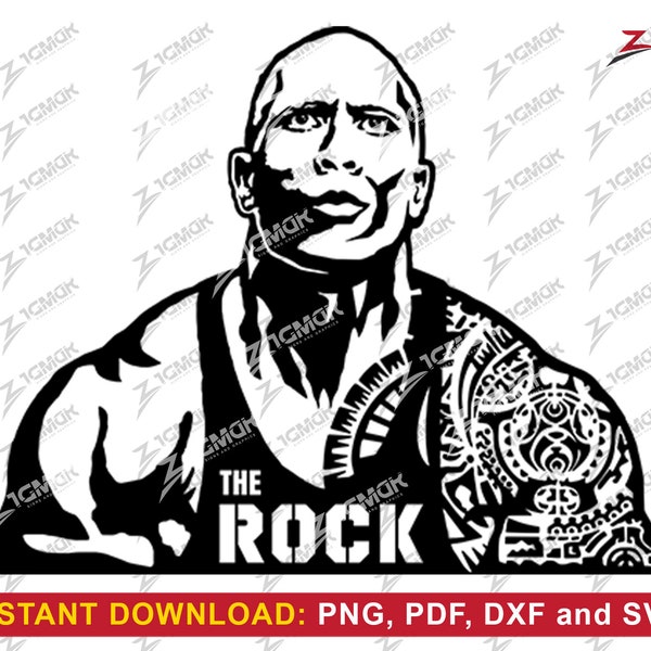 The Rock Dwayne Johnson Svg - Etsy