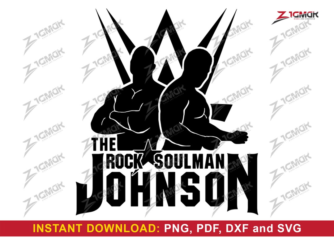Rocky and Dwayne Johnson SVG Father and Son Soulman and the - Etsy