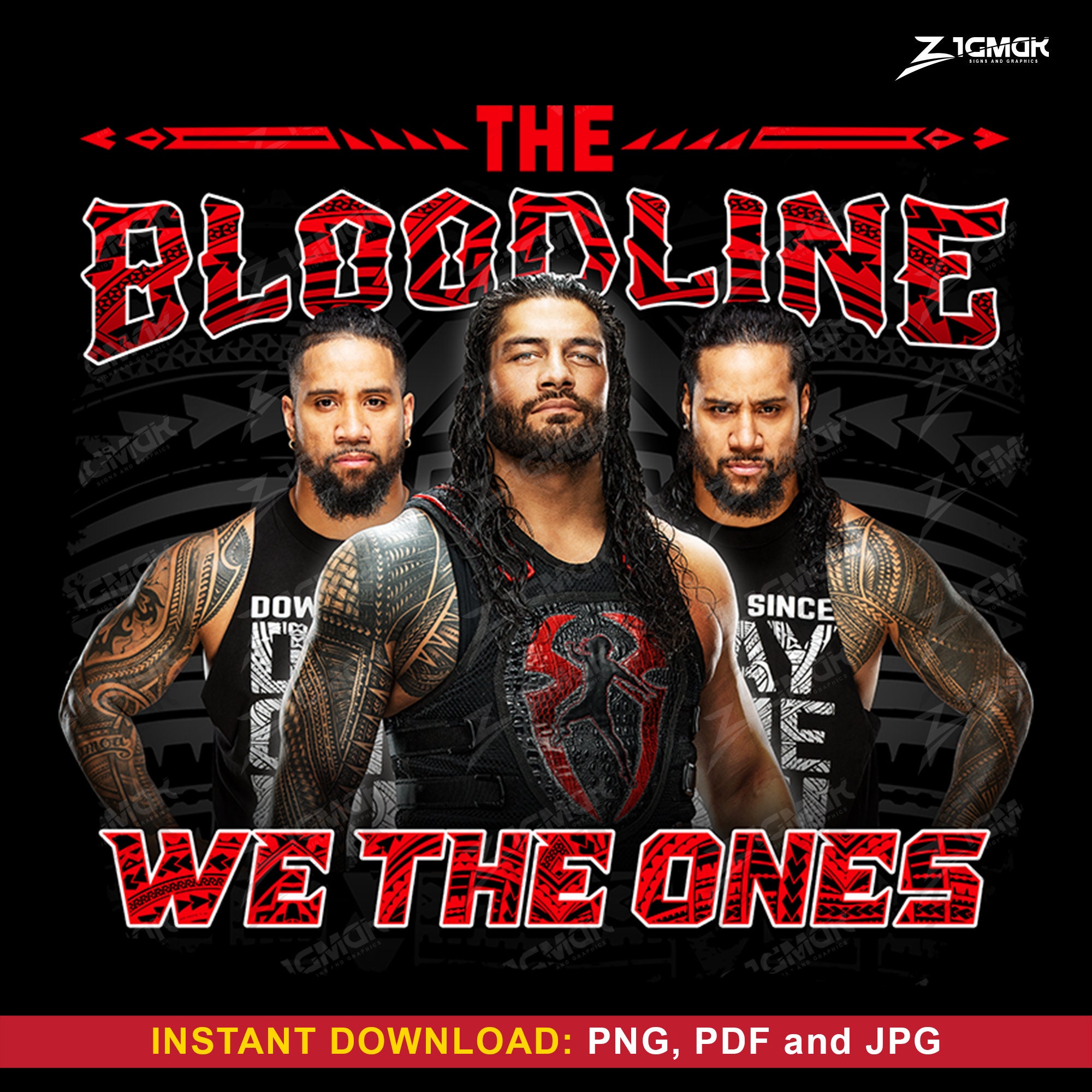 The Bloodline Png We the Ones Png Roman Reigns and Uso - Etsy UK