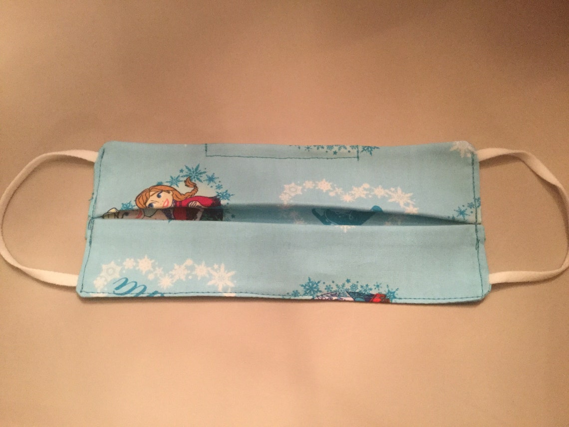 100% Cotton Frozen Face Mask 3 Layer Pleated with Nose Wire | Etsy