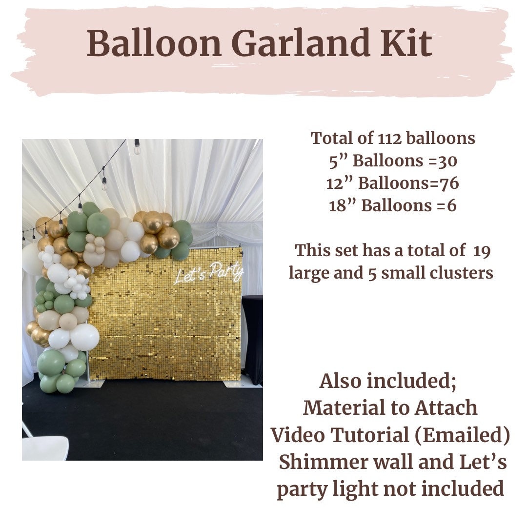 DIY Balloon Garland Kit, Pick Your Own Colour, Custom Balloon Garland ...