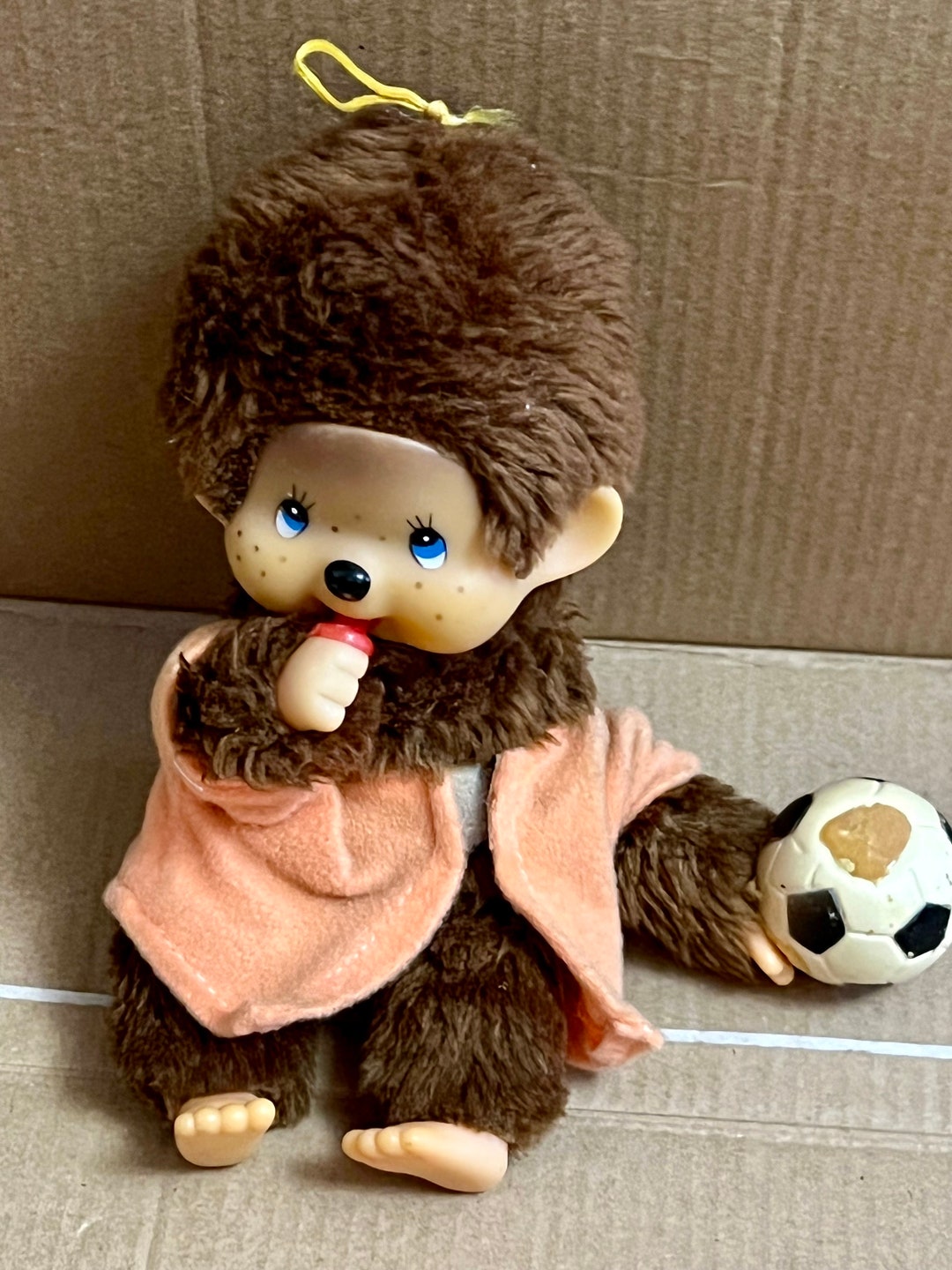 Doll Plush Vintage 80s Plush Monchhichi Doll Soviet USSR Soccer Player ...