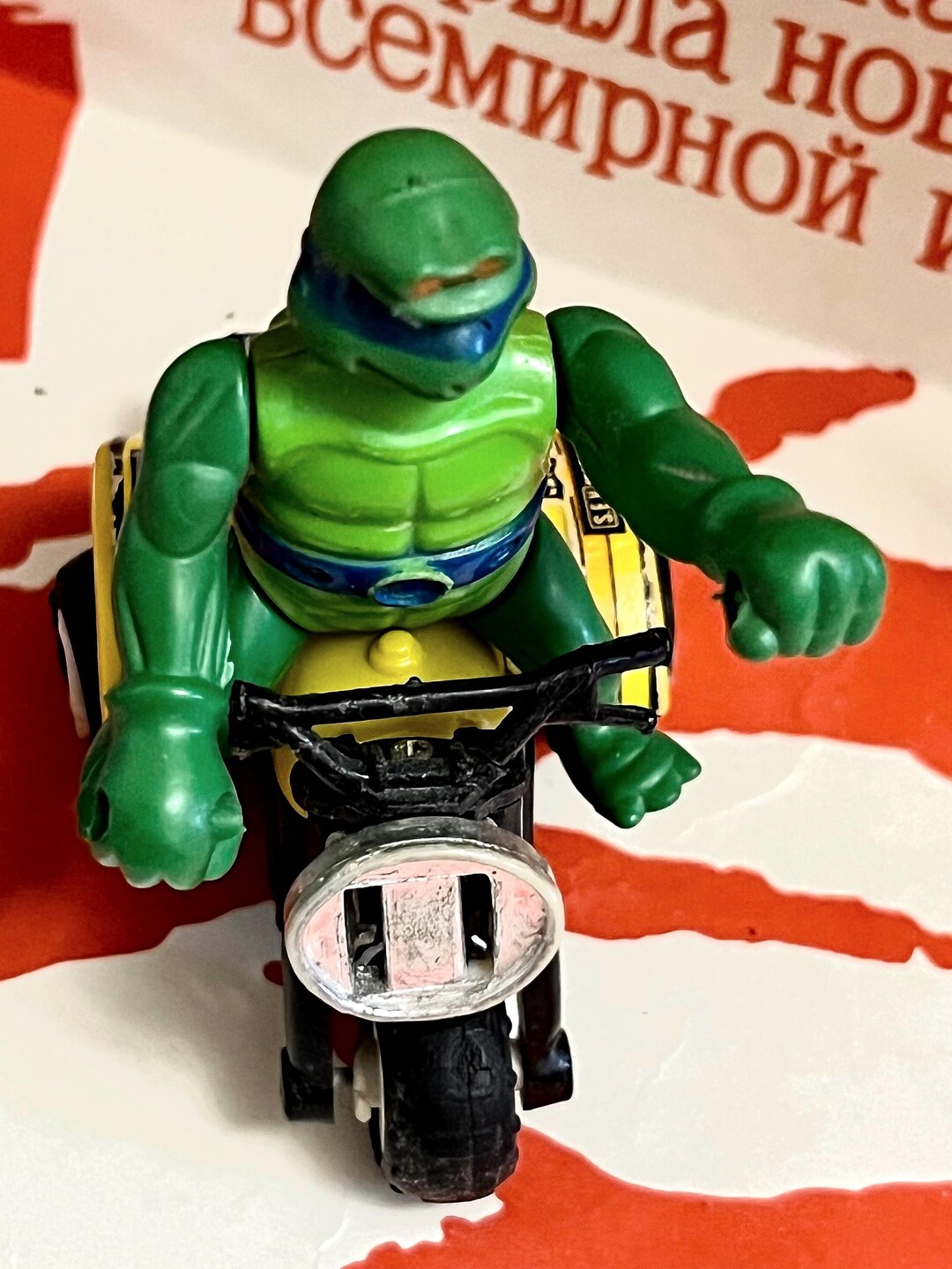 Toy Vintage Turtle Ninja Riding Bicycle 90s Rare Collectible Toy ...