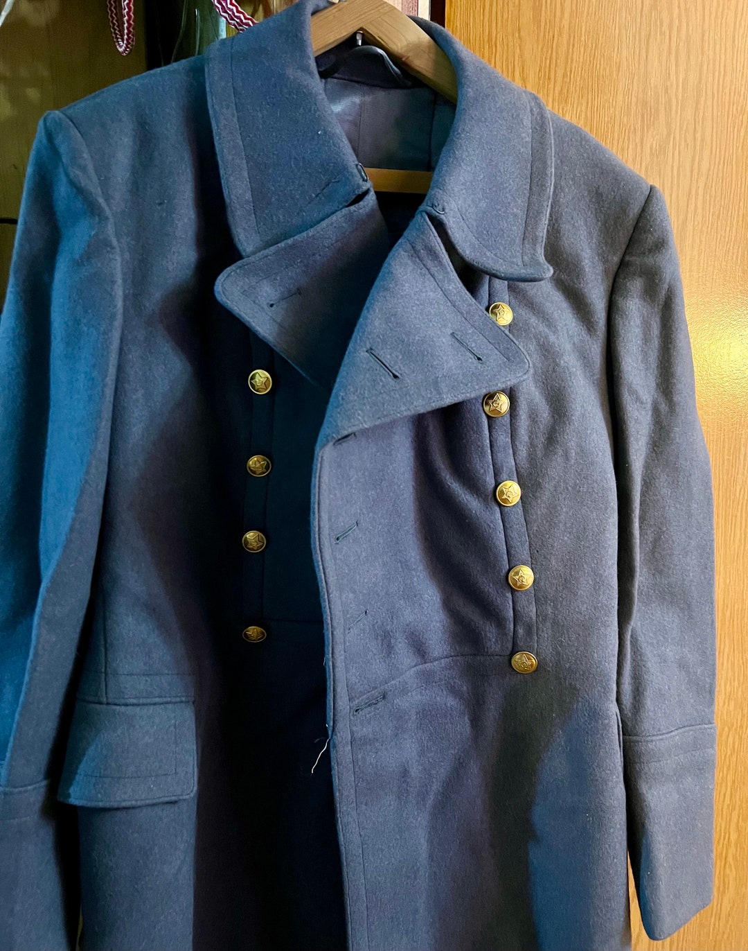 Overcoat Shinel Military Coat Fur Winter Soviet Original Army USSR Size ...