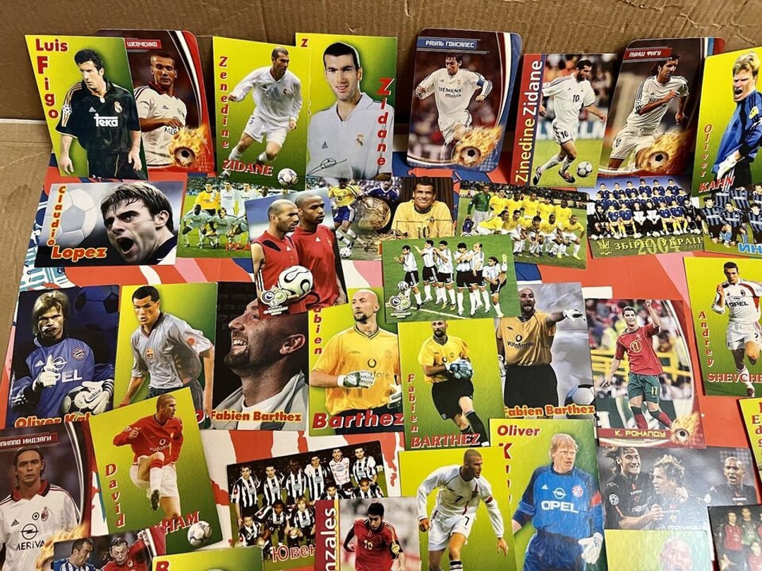 Soccer Cards Footballers Cards Calendars LOT SOCCER CARDS Original ...