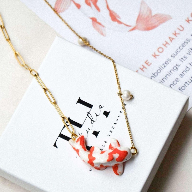 Koi Fish Necklace - Etsy