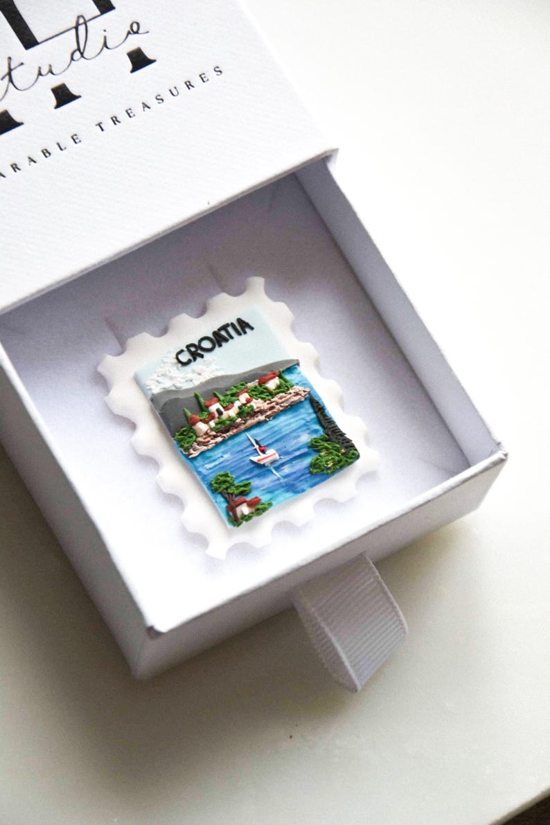 Hand Sculpted Croatia Magnet: Travel Souvenir Gift - Etsy
