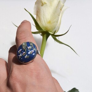 Claude Monet Ring, Art Inspired Jewelry, Famous Painting Jewelry, Clay ...