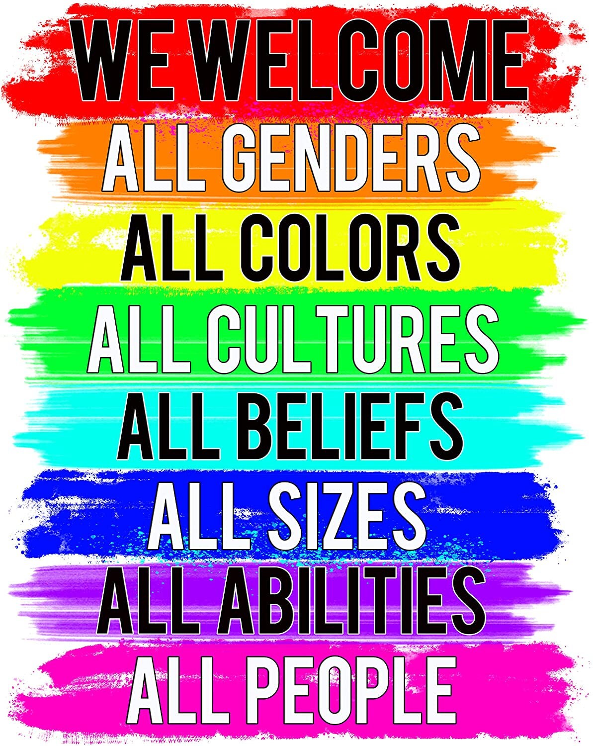 We Welcome All People Doppelseitiges Doppelseitiges Yard Sign | Etsy