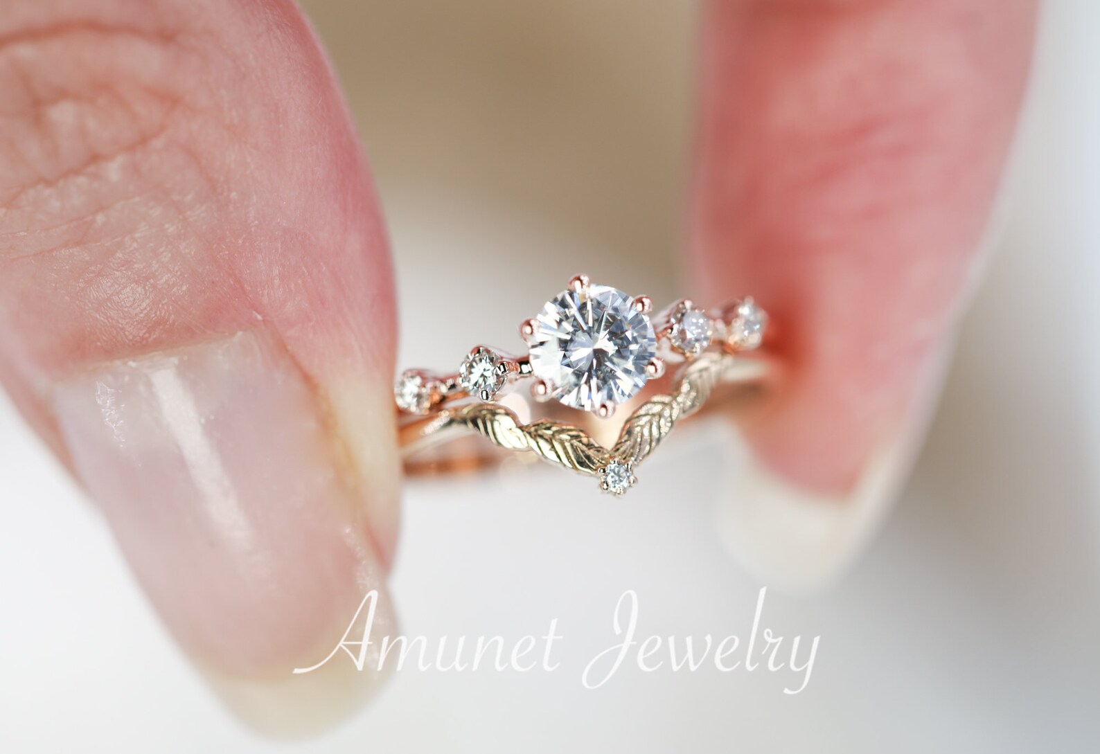 Charles & Colvard Moissanite Engagement Ring Moissanite - Etsy
