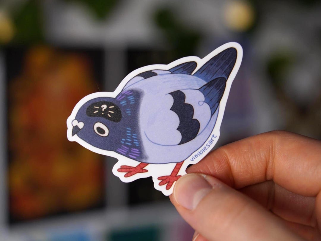 Head Empty Pigeon Matte Vinyl Sticker | Waterproof Laptop Hydroflask ...