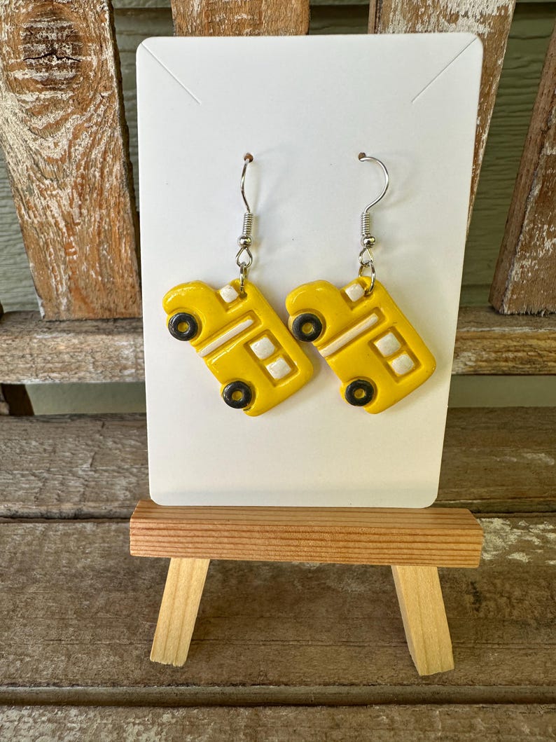 School Bus Earrings: Polymer Clay Teacher Appreciation Gift - Etsy