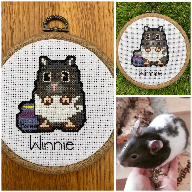 Customised Hamster Cross Stitch - Etsy
