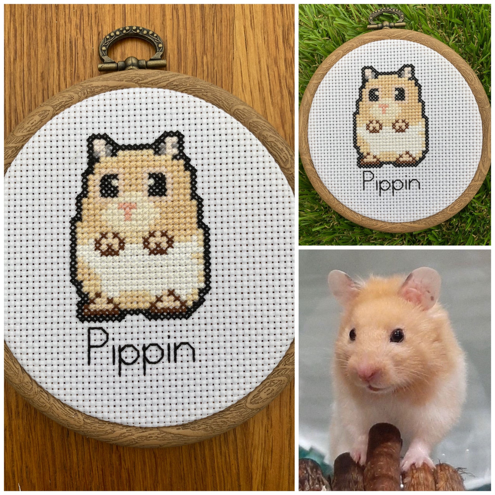 Customised Hamster Cross Stitch | Etsy UK