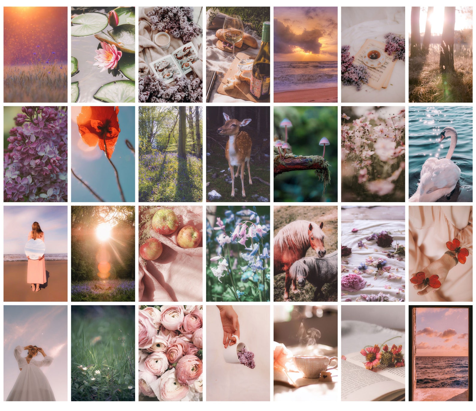 Soft Nature VSCO Wall Collage Kit Photo Wall Dreamy Aesthetic - Etsy